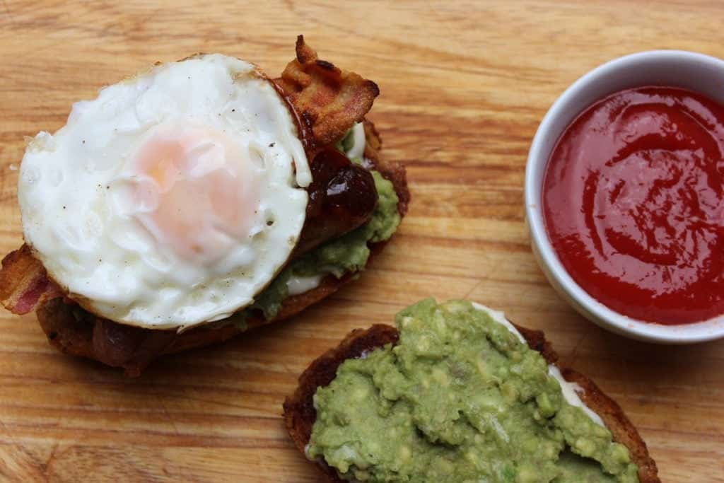 Fried Bread English Breakfast Sandwich - Slow The Cook Down