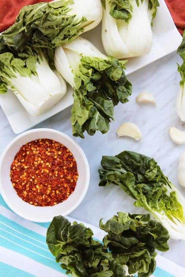 Pak Choi (Bok Choy) with Garlic & Chilli - Slow The Cook Down