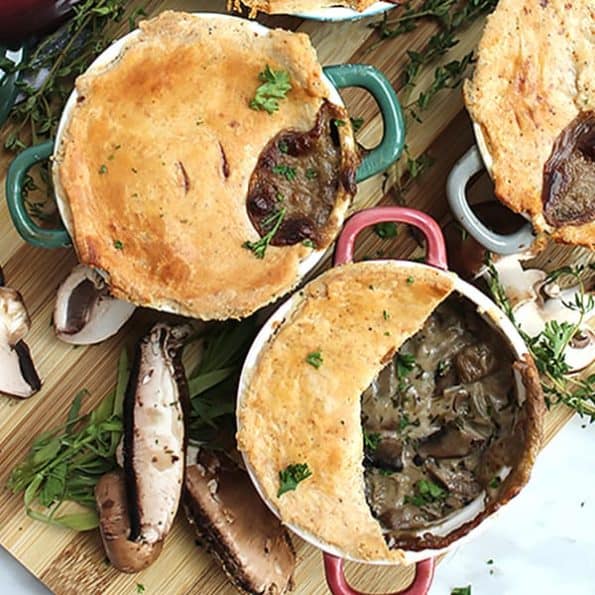 Vegetarian Mushroom Pot Pie - Slow The Cook Down