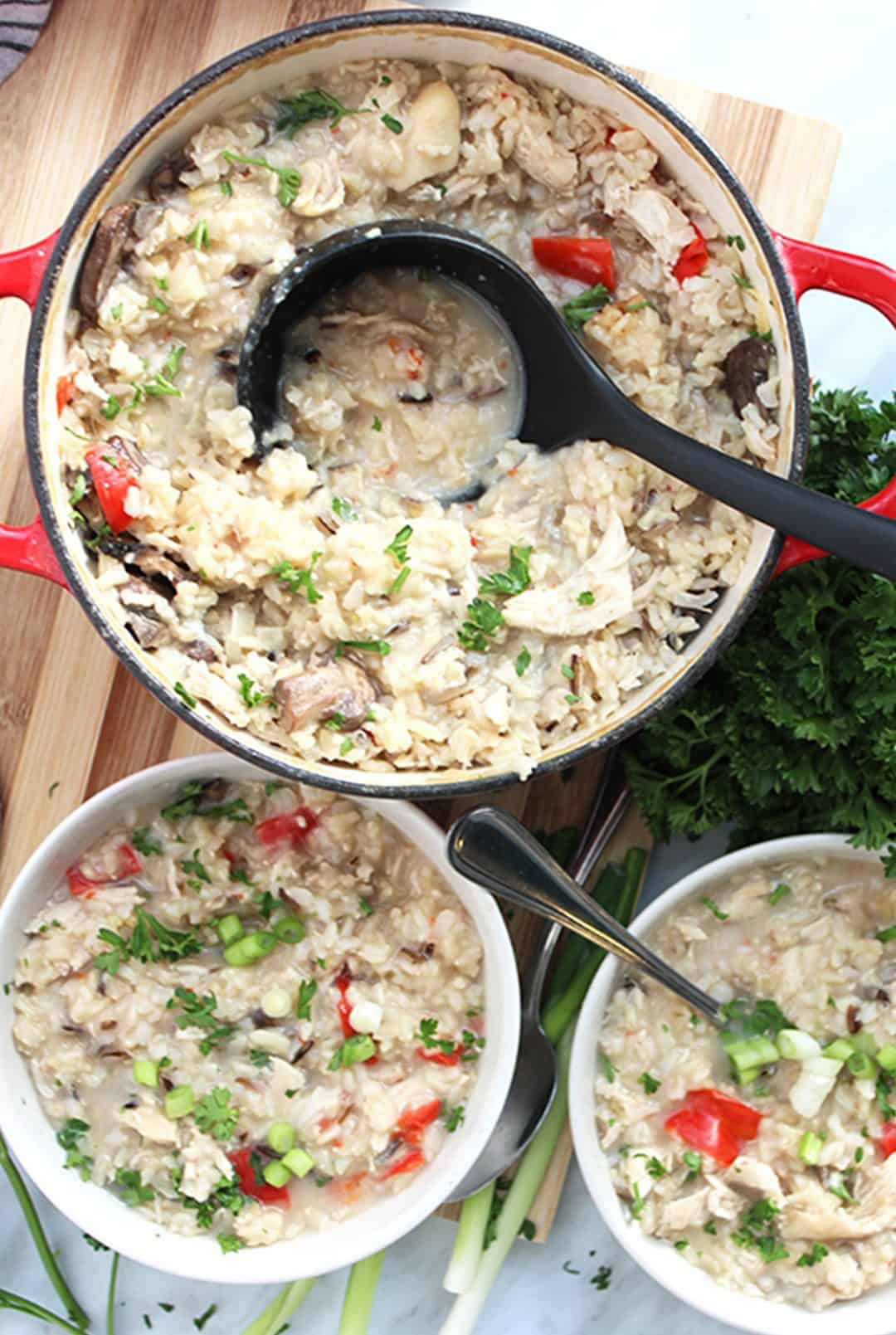 Thai Chicken and Rice Soup - Slow The Cook Down