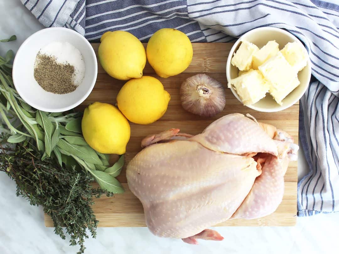 Slow Roasted Chicken with Lemon, Herbs and Garlic - Slow The Cook Down