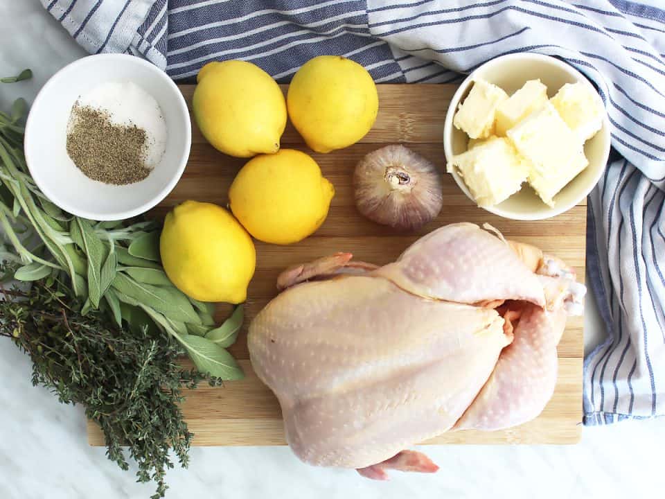 Slow Roasted Chicken with Lemon, Herbs and Garlic - Slow The Cook Down