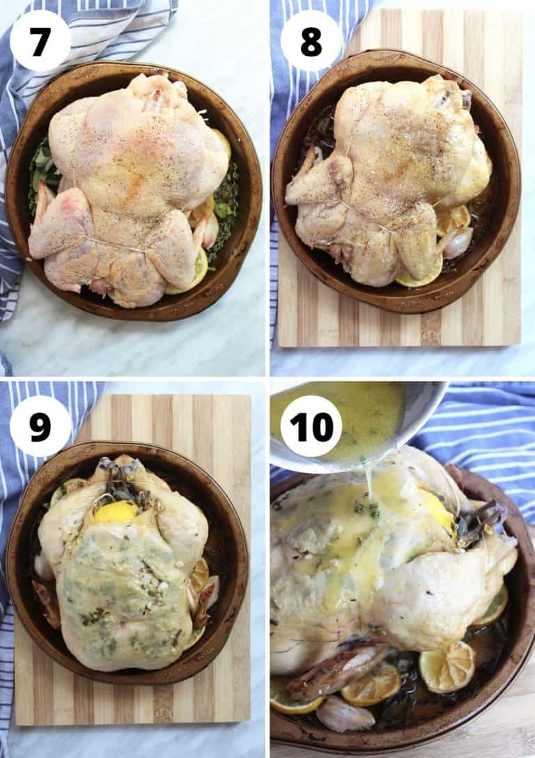 Slow Roasted Chicken with Lemon, Herbs and Garlic - Slow The Cook Down