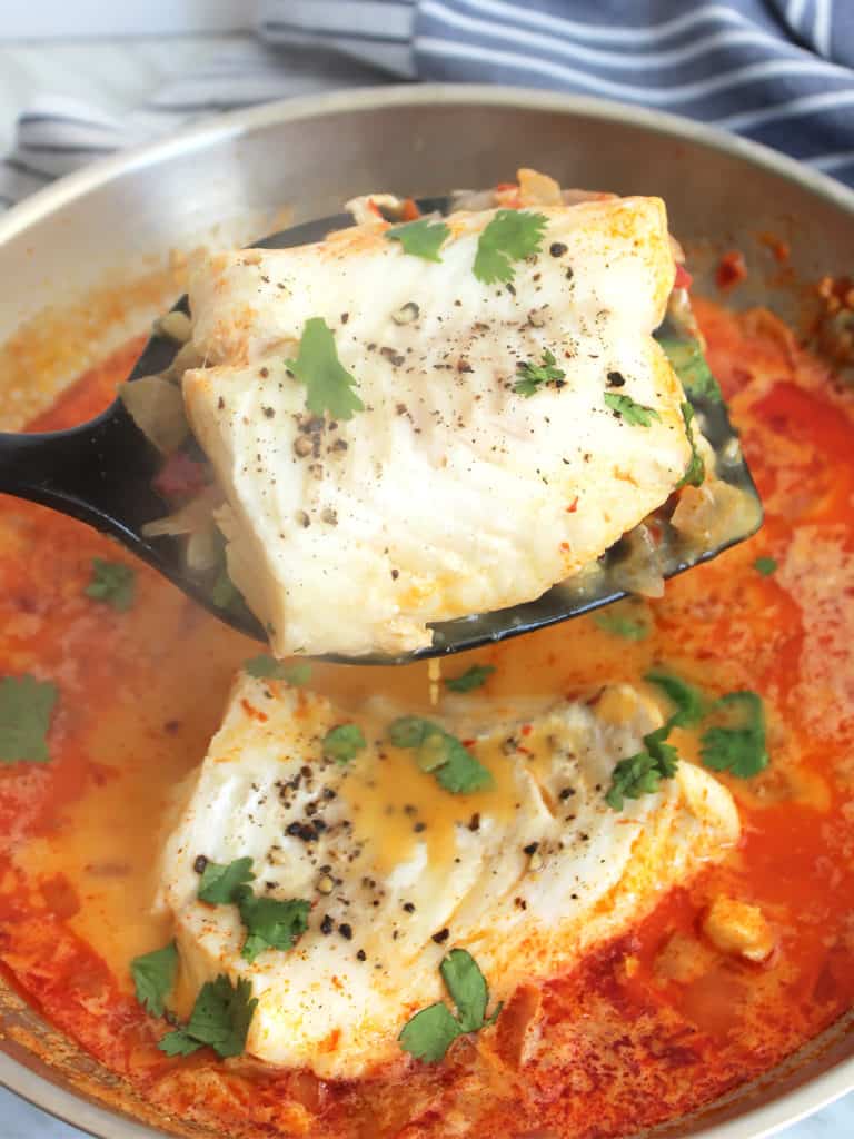 Poached Cod in Coconut Milk - Slow The Cook Down