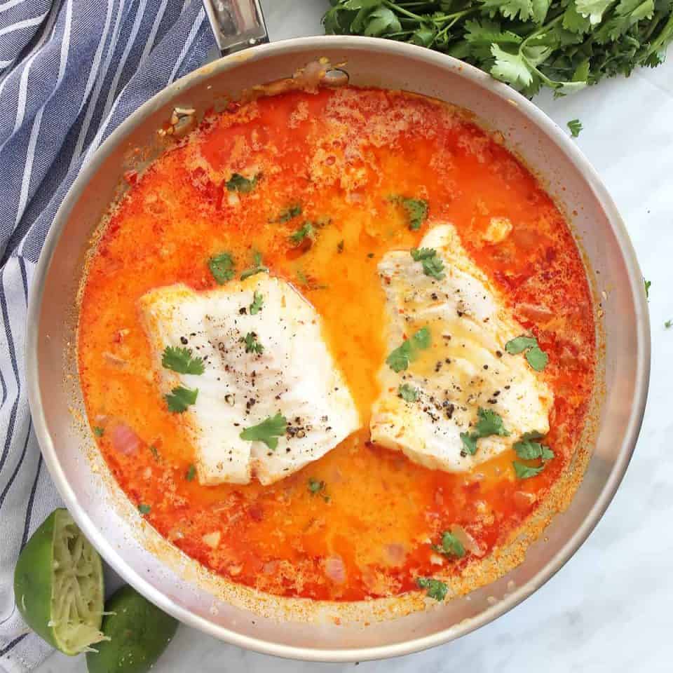 Poached Cod in Coconut Milk - Slow The Cook Down