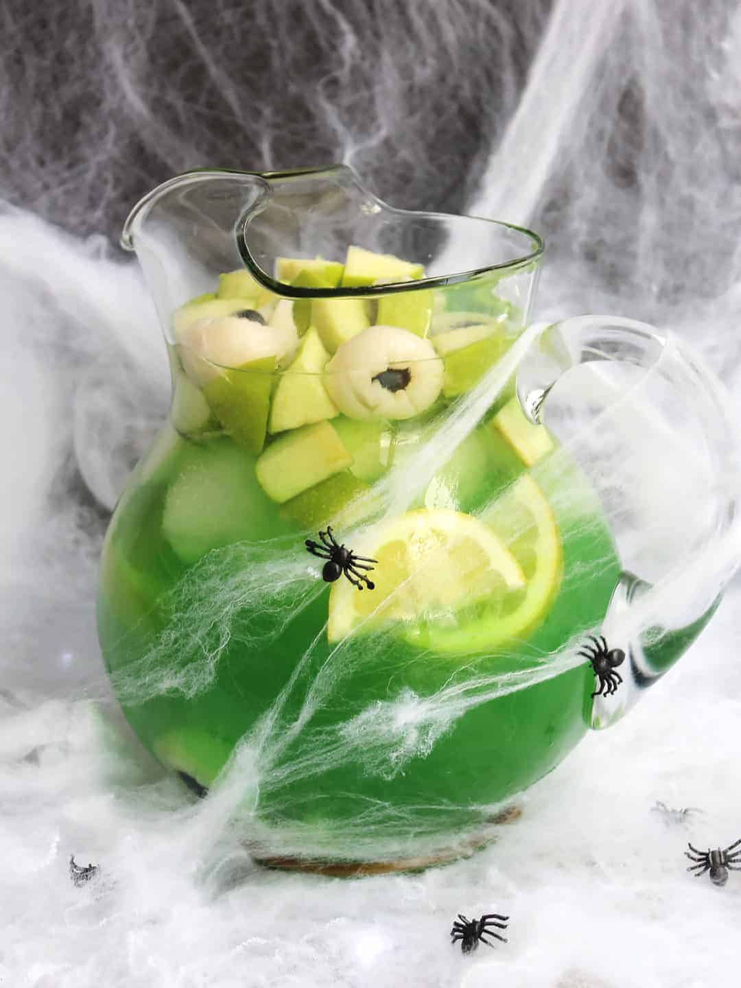 Green Halloween Sangria - Slow The Cook Down