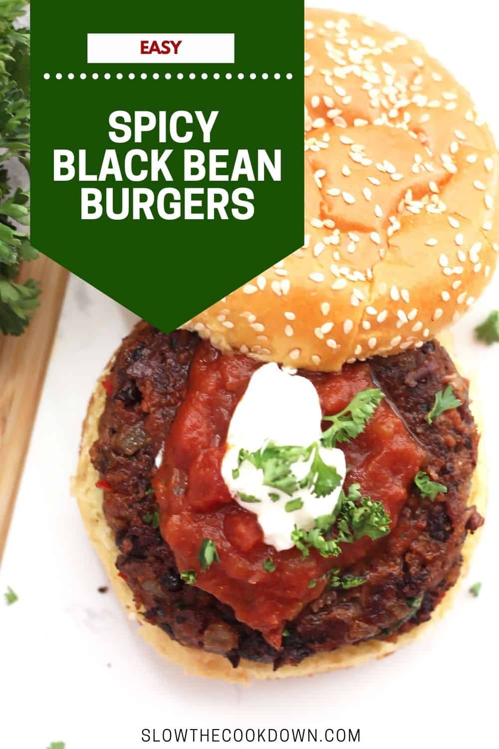 Spicy Black Bean Burger Recipe - Slow The Cook Down