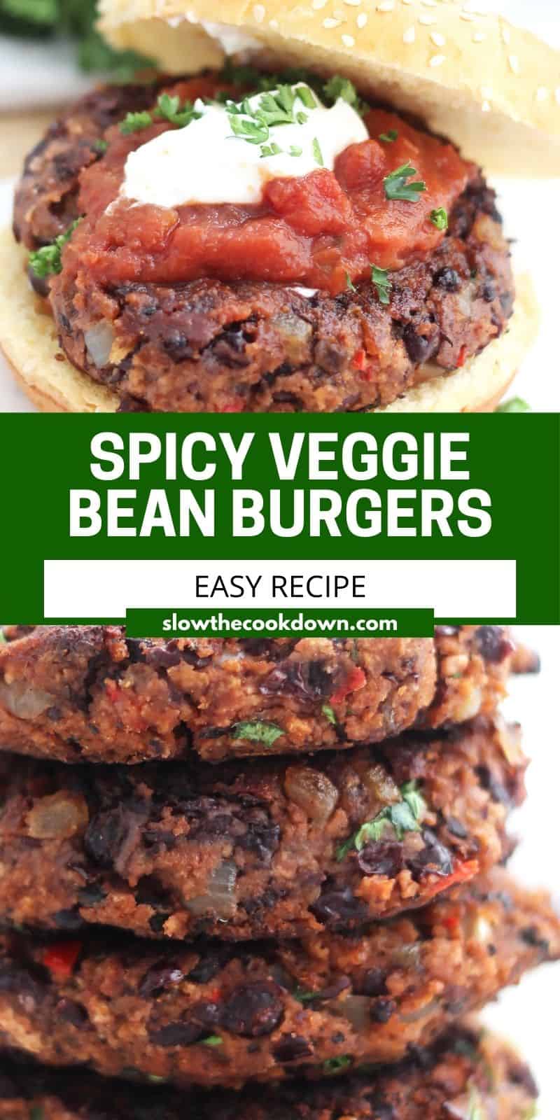 Spicy Black Bean Burger Recipe - Slow The Cook Down