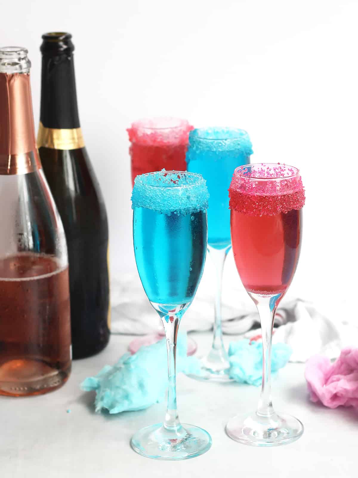Cotton Candy Mimosa (Champagne Cocktails) - Slow The Cook Down