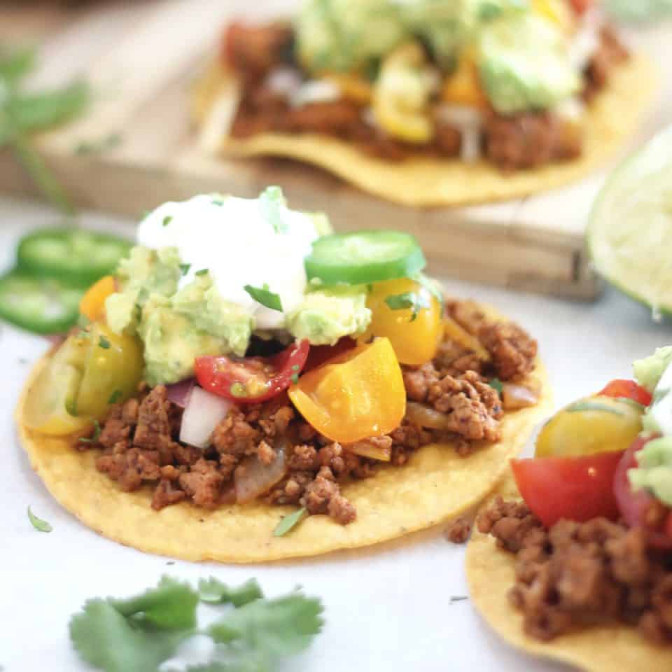Ground Turkey Tostadas - Slow The Cook Down