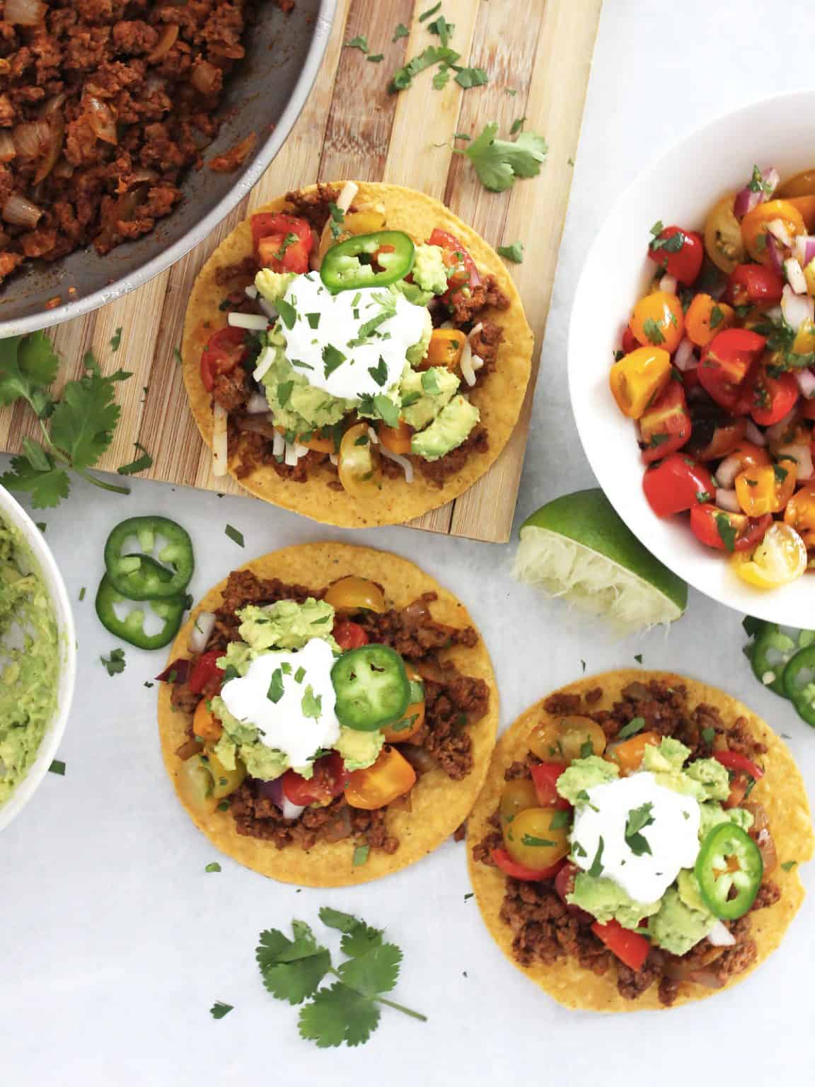 Ground Turkey Tostadas - Slow The Cook Down