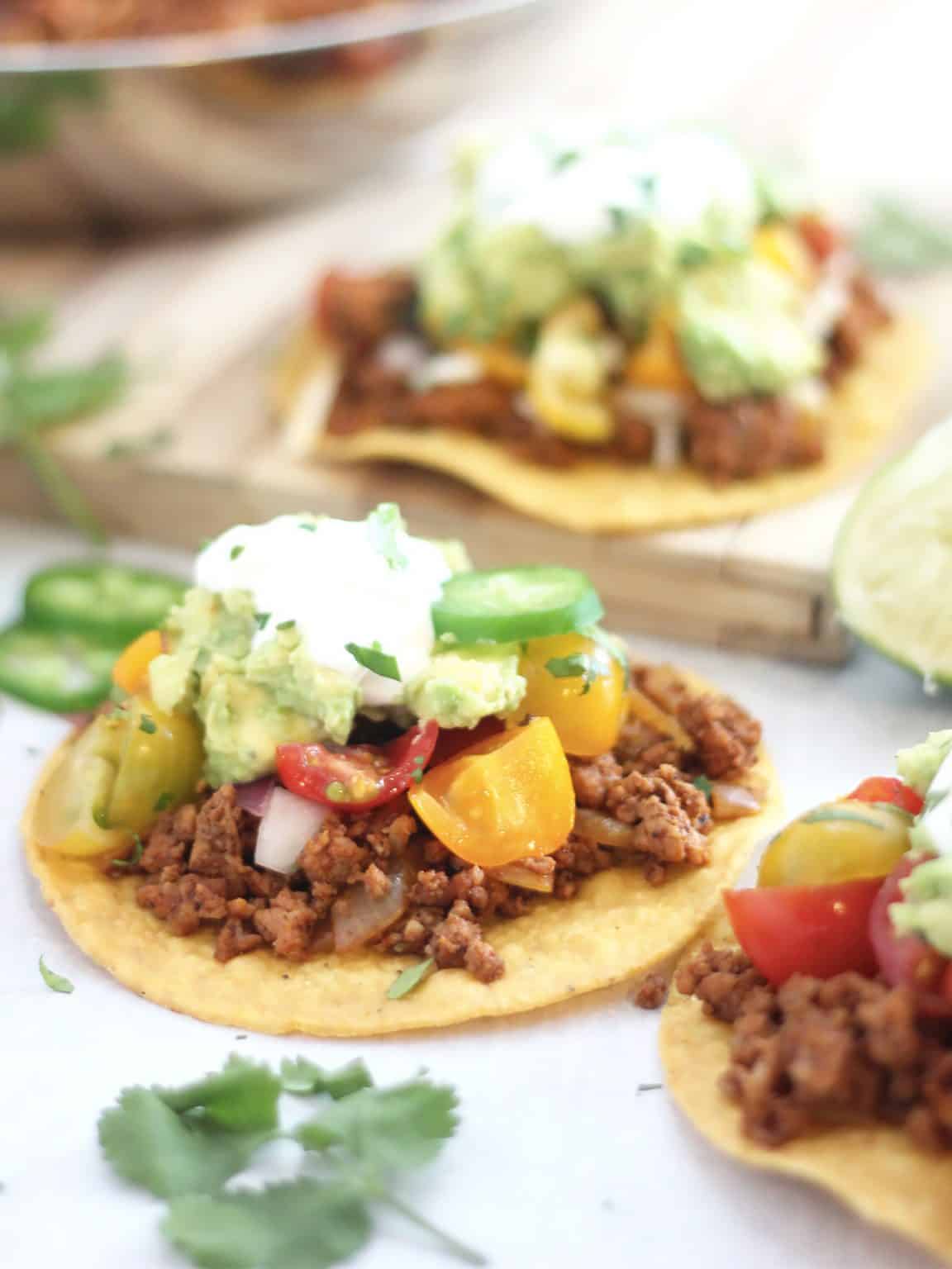 Ground Turkey Tostadas - Slow The Cook Down