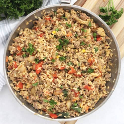 Ground Turkey Fried Rice - Slow The Cook Down