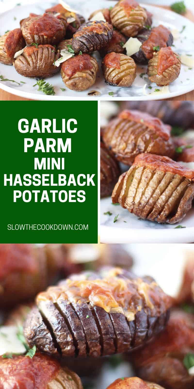 Easy Mini Hasselback Potatoes with Garlic and Parmesan - Slow The Cook Down