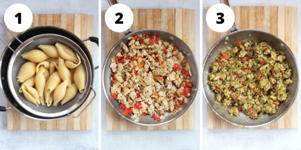 Creamy Pesto Chicken Stuffed Pasta Shells - Slow The Cook Down